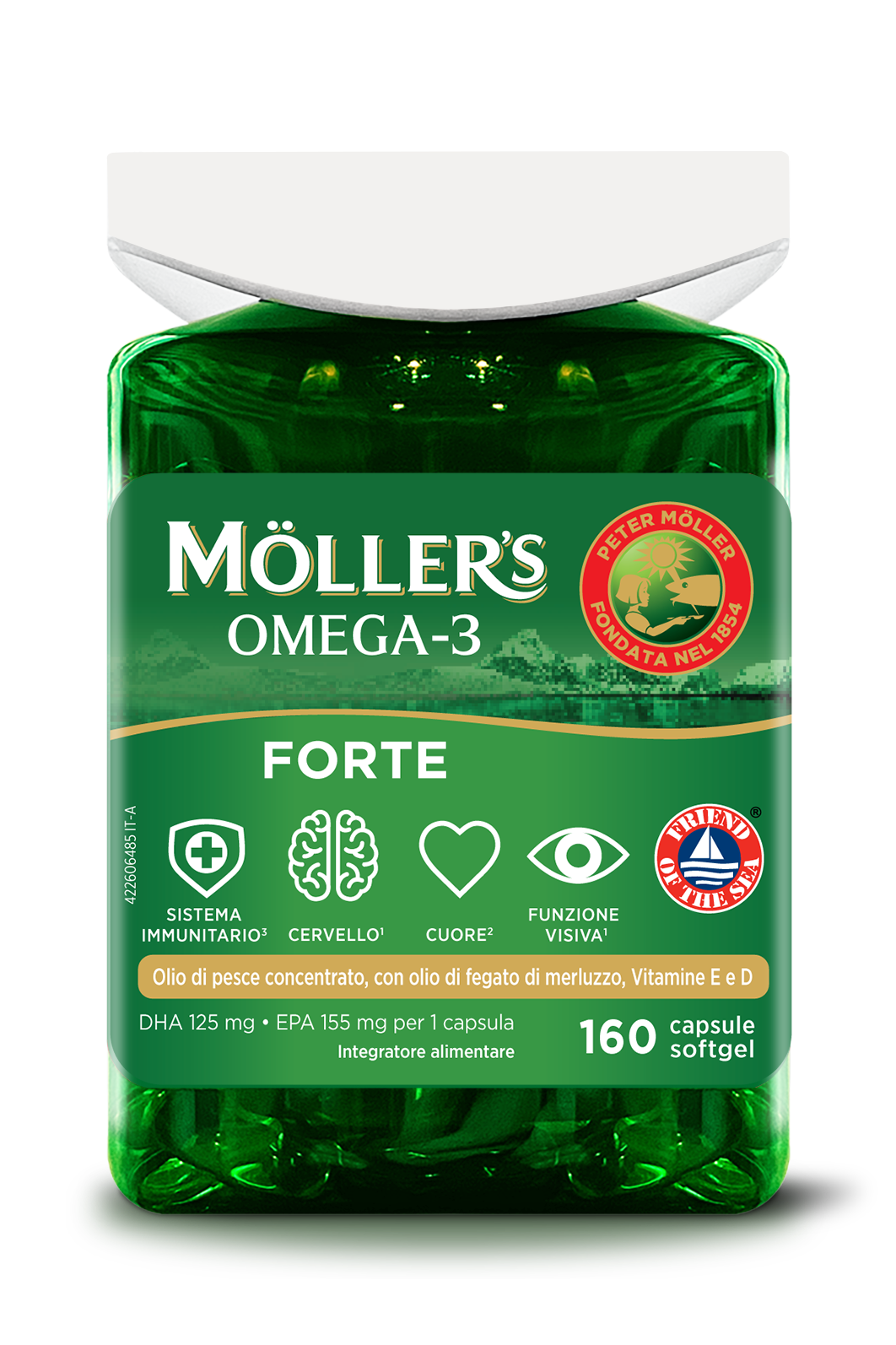 Capsule di Omega-3 Forte facili da deglutire | Möller's
